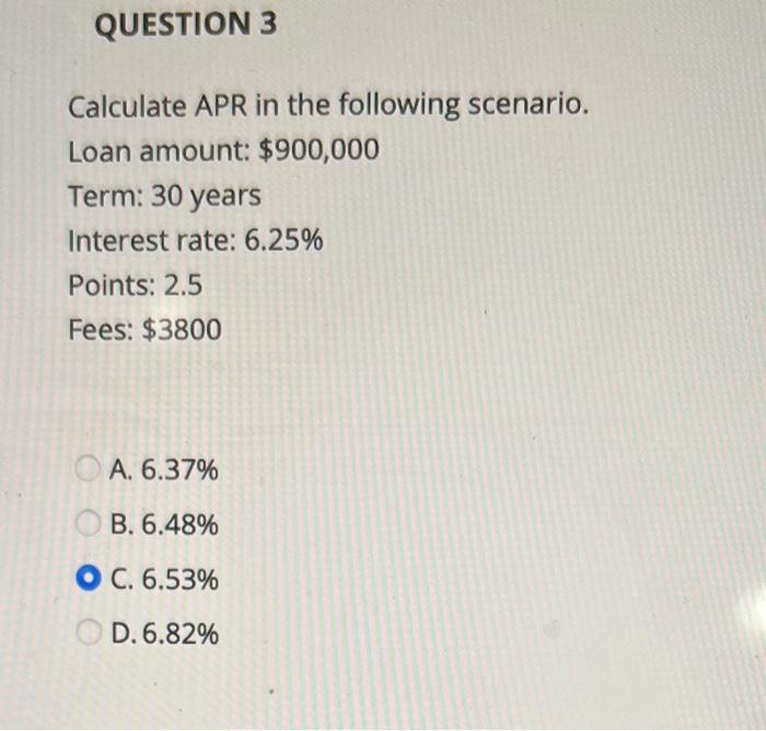 Solved Calculate APR in the following scenario. Loan amount: | Chegg.com