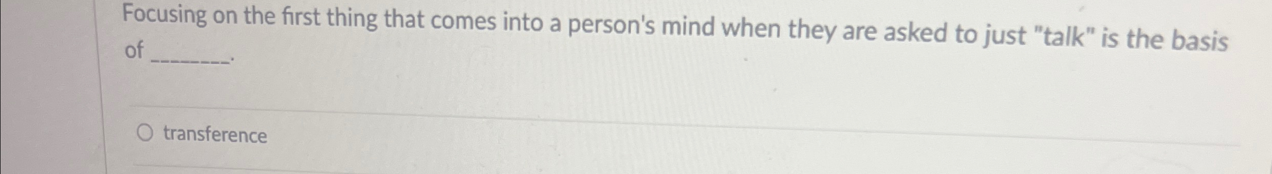 Solved Focusing on the first thing that comes into a | Chegg.com