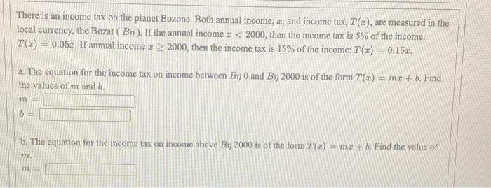Solved There is an income tax on the planet Bozone. Both | Chegg.com