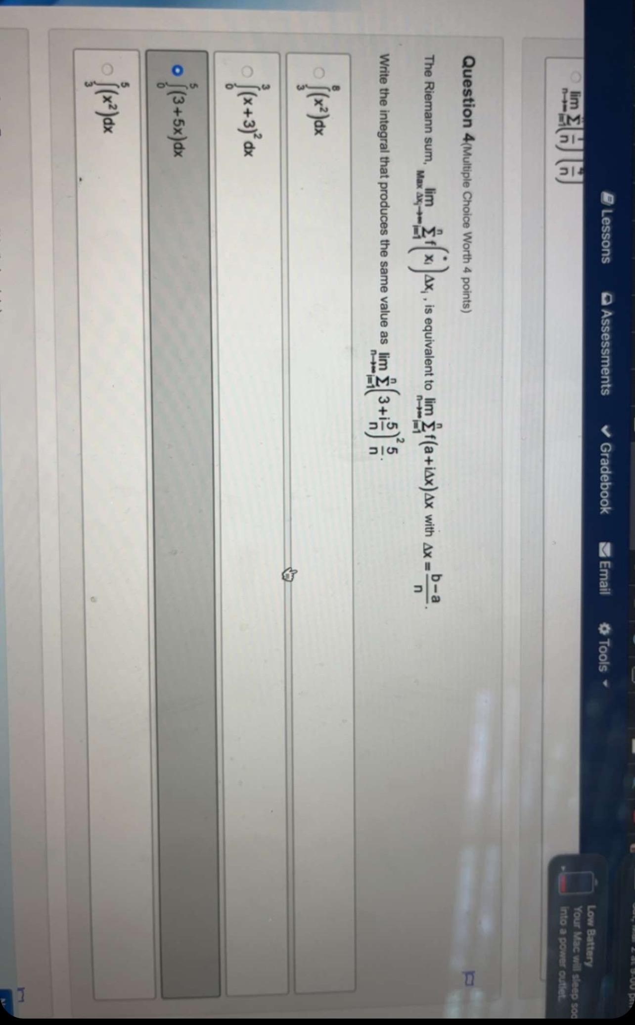 Solved Question 4(Multiple Choice Worth 4 ﻿points)The | Chegg.com