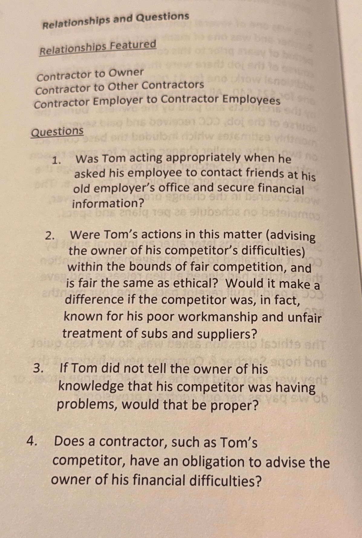 Solved Relationships and QuestionsRelationships | Chegg.com