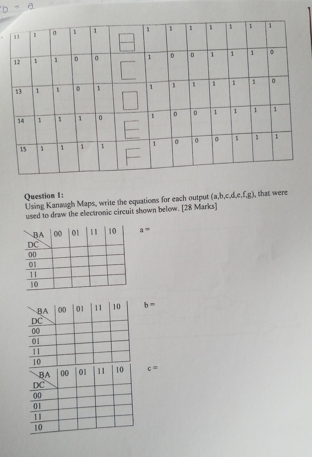 Solved SECTION A |30 Marks|Question 1: Using Kanaugh Maps, | Chegg.com