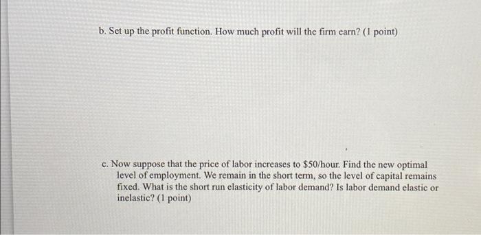 Solved 6. Suppose the hourly wage is $20, the price of each | Chegg.com