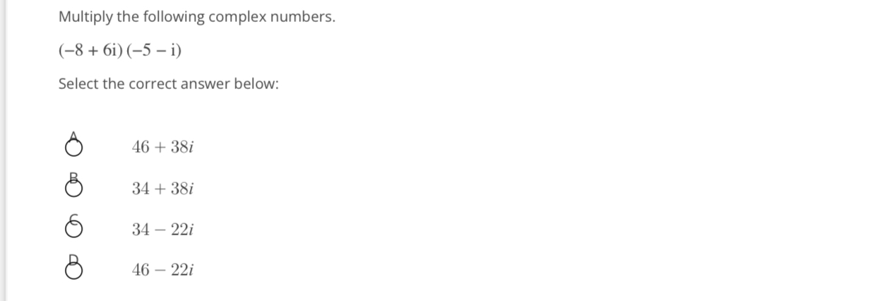 Solved Multiply the following complex | Chegg.com