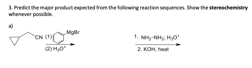 Solved Predict the major product expected from the following | Chegg.com