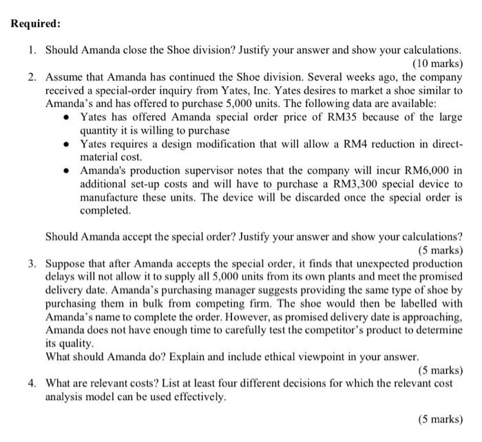 Solved “Amanda has been guided by its founder's philosophy: | Chegg.com