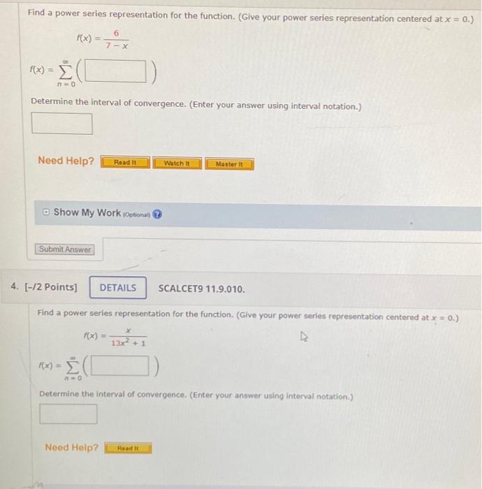 Solved Find a power series representation for the function. | Chegg.com