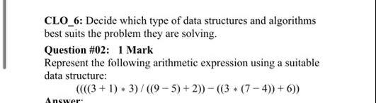 Solved CLO_1: Describe basic ADTs (stack, queue, array, | Chegg.com