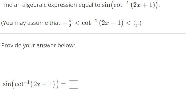 Solved Find an algebraic expression equal to | Chegg.com