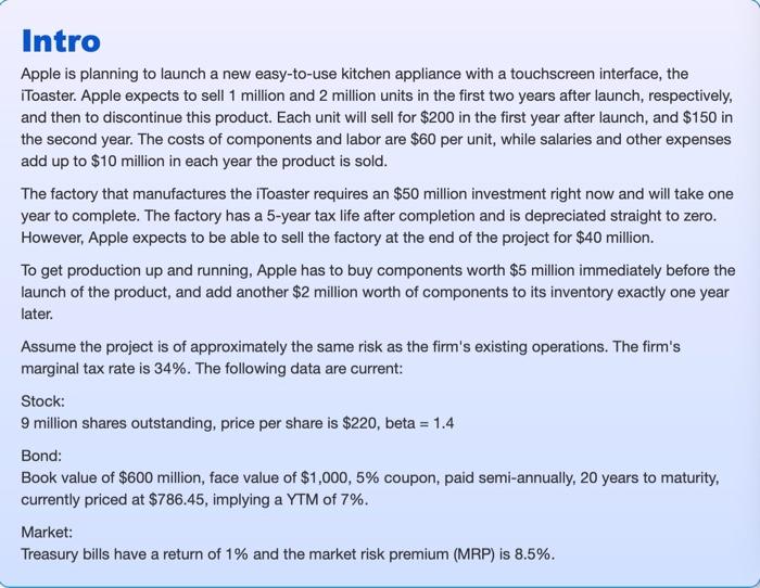 Solved Intro Apple is planning to launch a new easy-to-use | Chegg.com