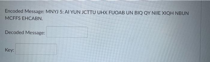 Solved In this program you are able to use the cypher to | Chegg.com