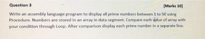 Solved Write the assembly program in emu8086. Display the | Chegg.com