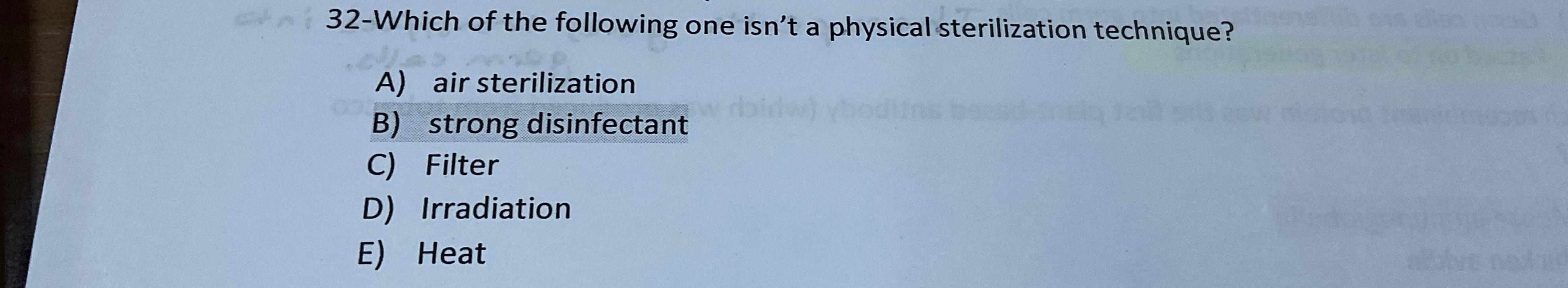 Solved 32-Which of the following one isn't a physical | Chegg.com