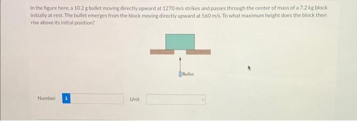 Solved In the figure here, a 10.2 g bullet moving directly | Chegg.com