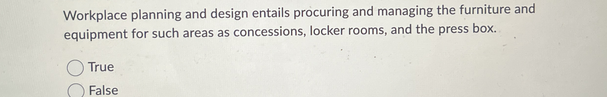 Solved Workplace planning and design entails procuring and | Chegg.com