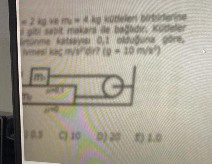 Solved The masses of m1=2 kg and m2=4 kg are connected to | Chegg.com