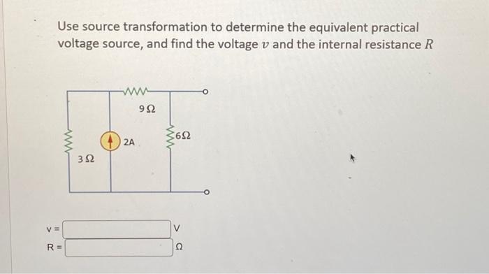 Solved Use source transformation to determine the equivalent | Chegg.com Solved Use source transformation to determine the equivalent | Chegg.com