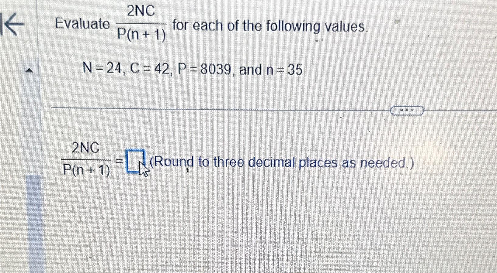 Solved Evaluate 2NCP(n+1) ﻿for each of the following | Chegg.com