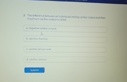 Solved The difference between an individuals resting | Chegg.com