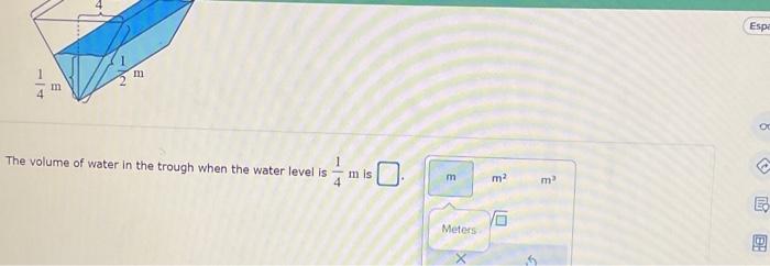 Solved A water trough has a cross section in the shape of an | Chegg.com