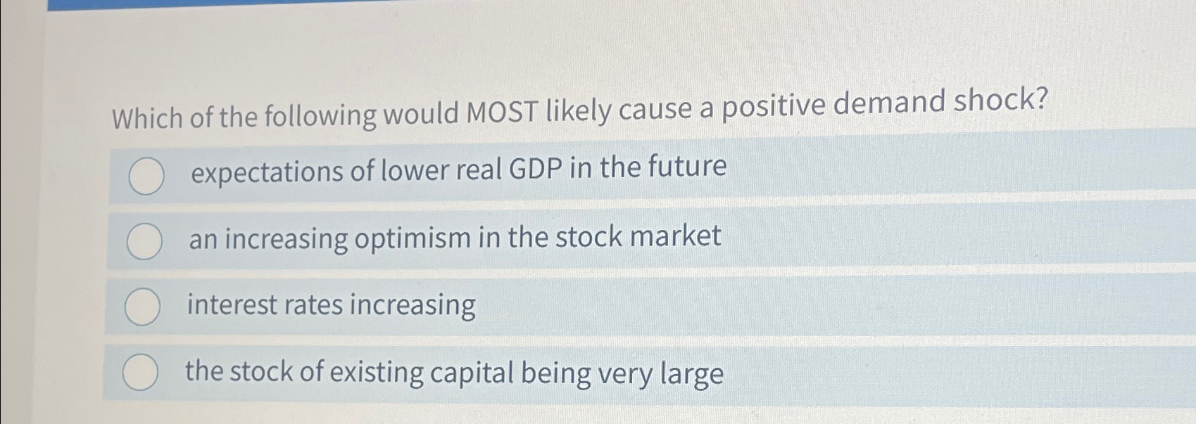 Solved Which of the following would MOST likely cause a | Chegg.com