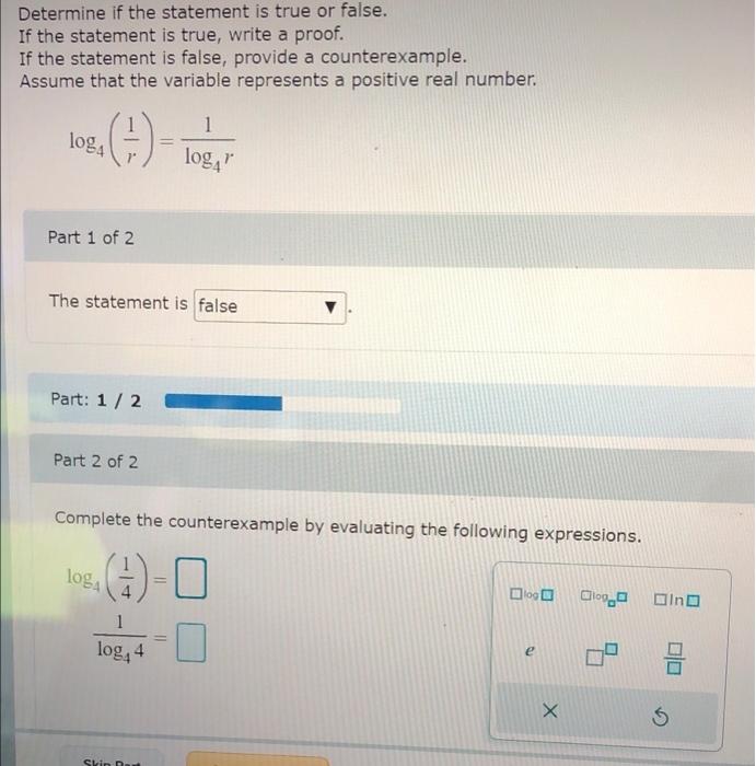 Solved Determine if the statement is true or false. If the | Chegg.com