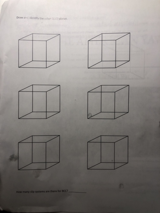 Solved The slip systems for BCC are (110) . Identify the | Chegg.com