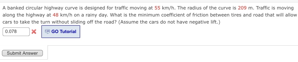 Solved A banked circular highway curve is designed for | Chegg.com