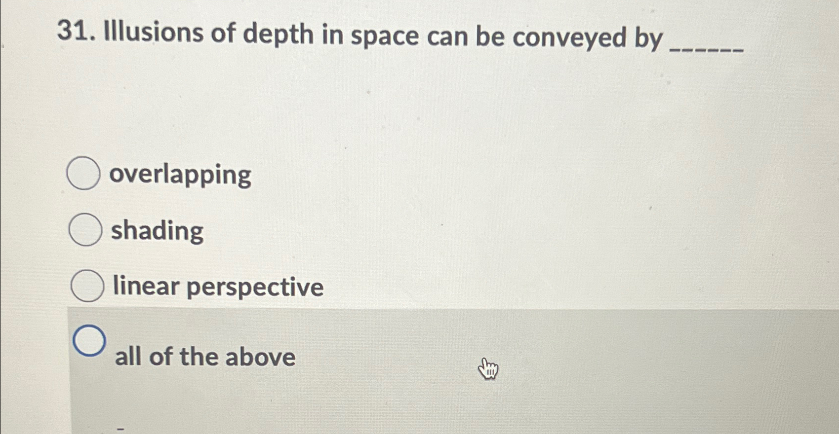 Solved Illusions of depth in space can be conveyed | Chegg.com