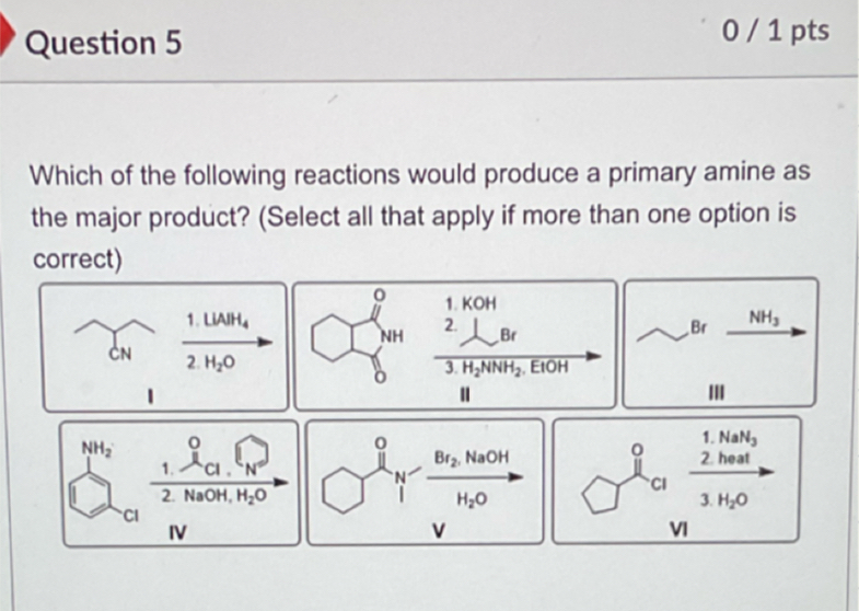 Solved Question 501 ptsWhich of the following reactions | Chegg.com Solved Question 501 ptsWhich of the following reactions | Chegg.com