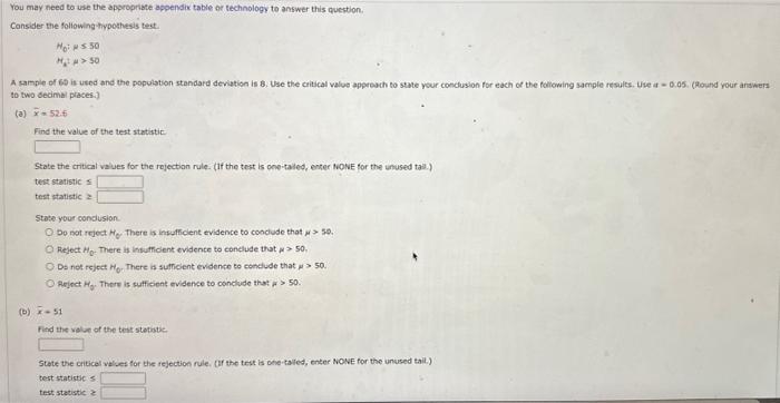 Solved You may need to use the approprtate appendix table or | Chegg.com
