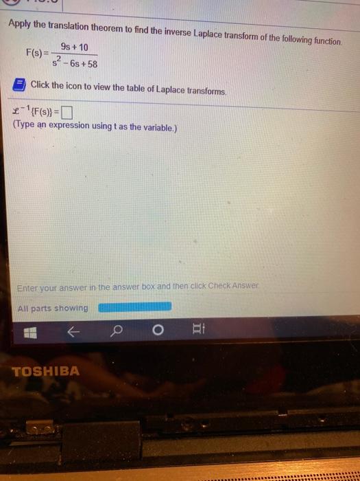 Solved Apply the translation theorem to find the inverse | Chegg.com