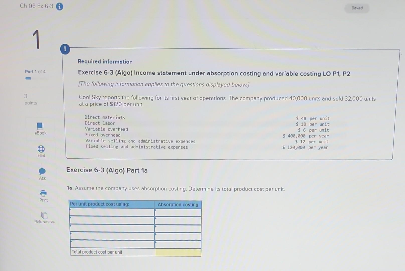 Solved Required information Exercise 6-3 (Algo) Income | Chegg.com