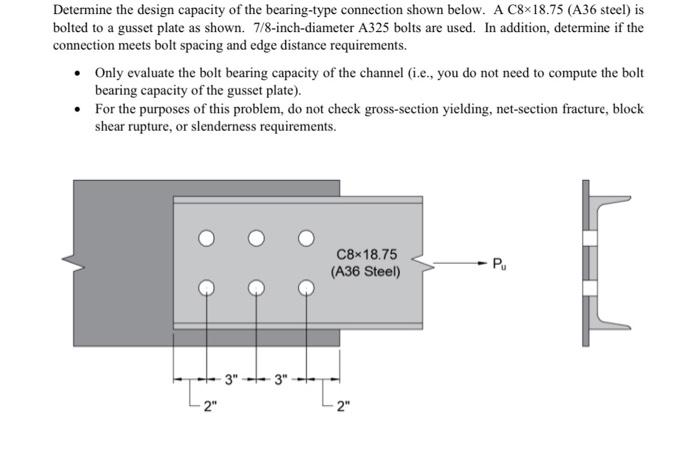 Solved Determine the design capacity of the bearing-type | Chegg.com