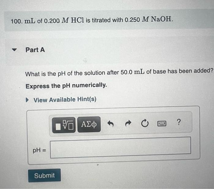 Solved A titration involves adding a reactant of known | Chegg.com