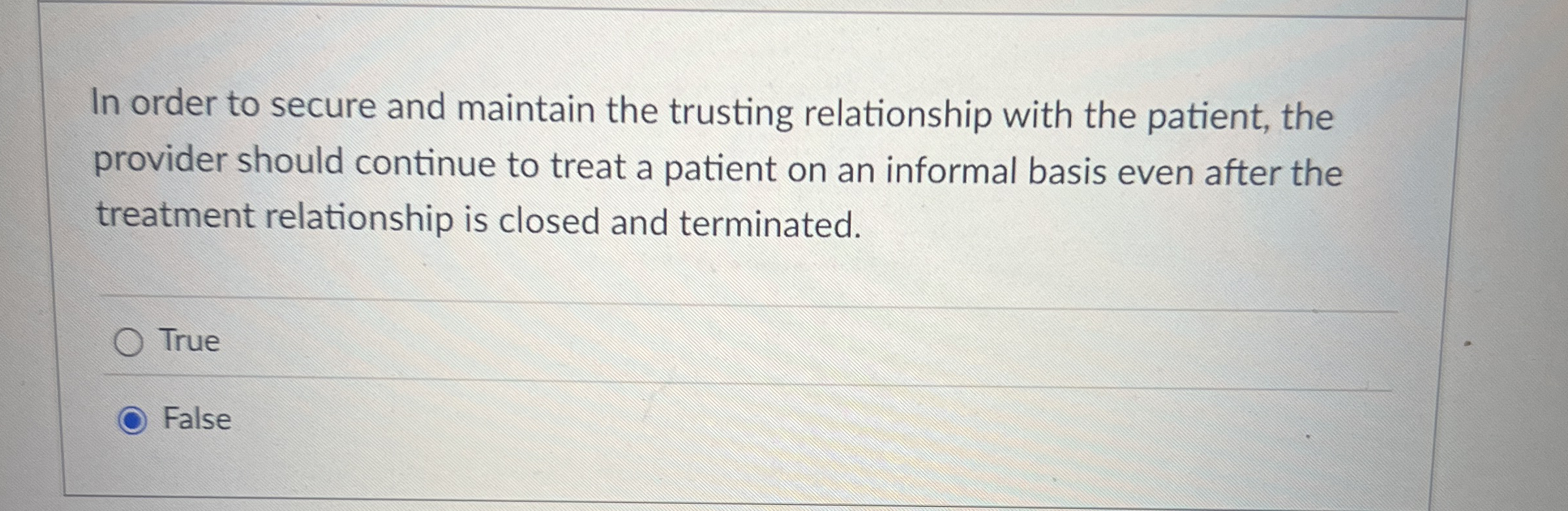 Solved In order to secure and maintain the trusting | Chegg.com