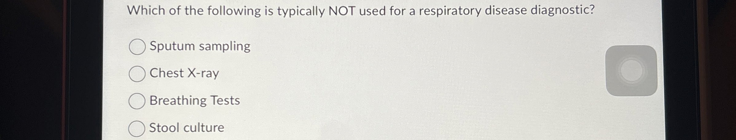 Solved Which of the following is typically NOT used for a | Chegg.com