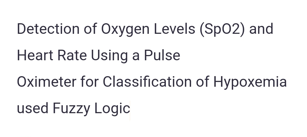 Solved Detection of Oxygen Levels (SpO2) ﻿and Heart Rate | Chegg.com