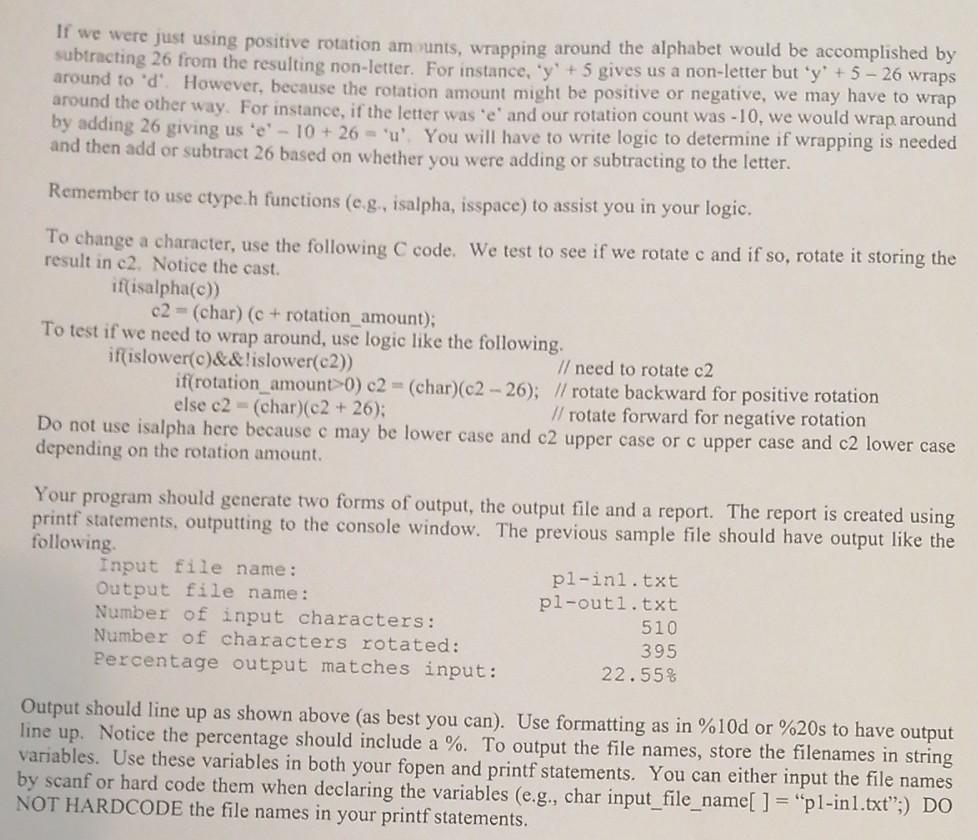 Solved A Rotation Cipher Is A Code Whereby Each Character Of 