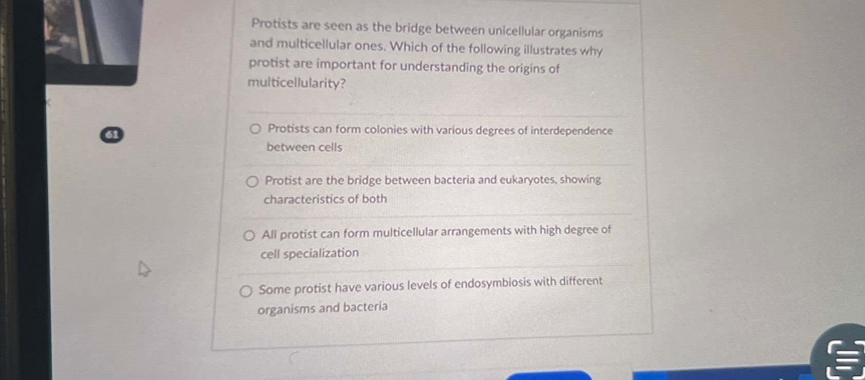 Solved Protists are seen as the bridge between unicellular | Chegg.com