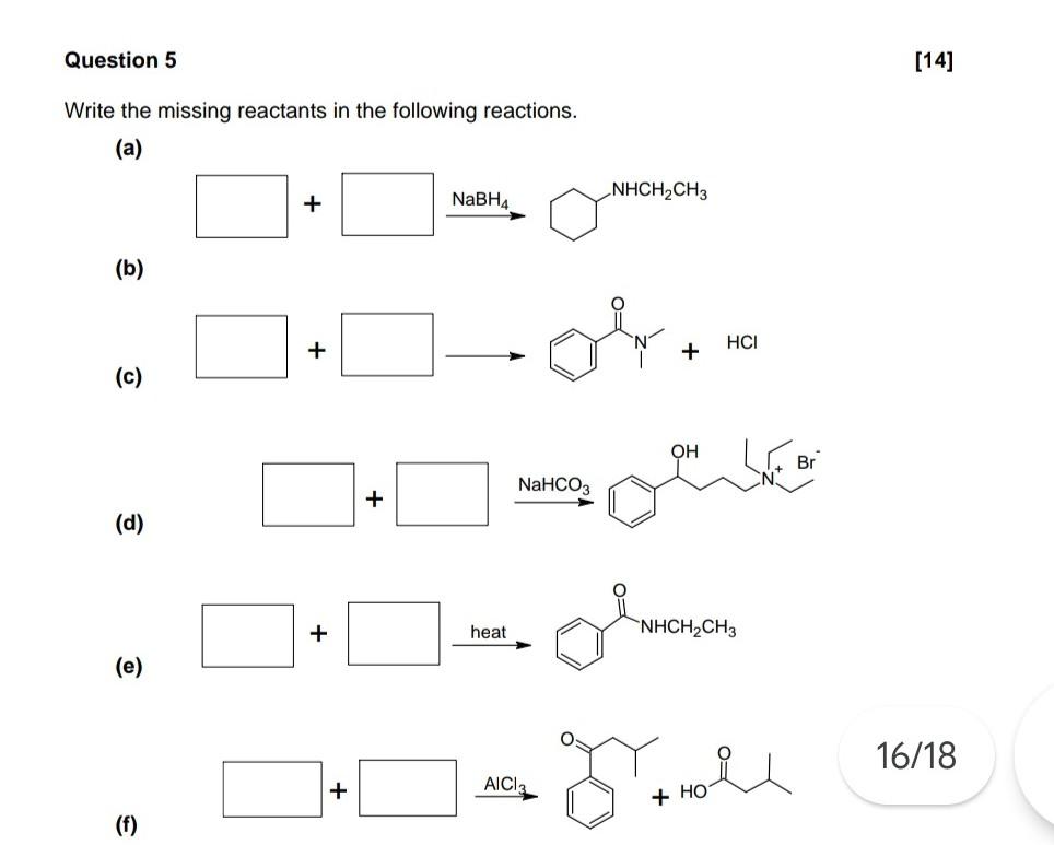 Solved Write the missing reactants in the following | Chegg.com