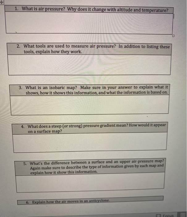 Exercise 13 Problems Part 2 Air Pressure Exercise 13 Problems Part 2 Air Pressure