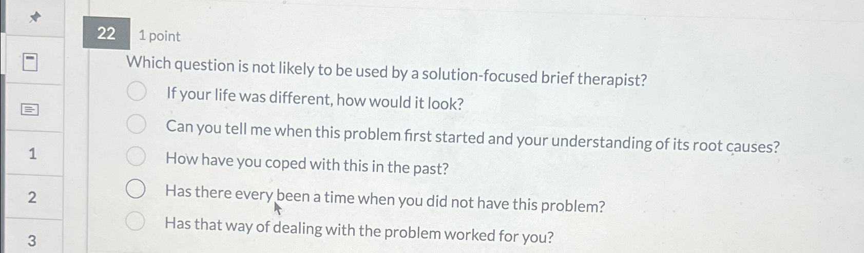 Solved 221 ﻿pointWhich question is not likely to be used by | Chegg.com