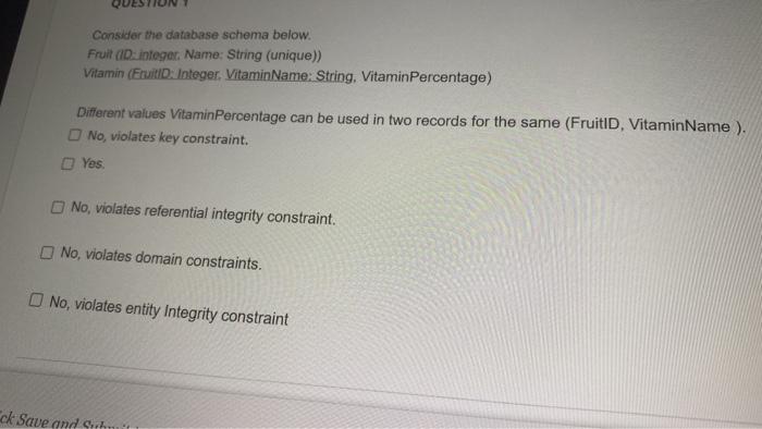Solved Consider The Database Schema Below Fruit Chegg