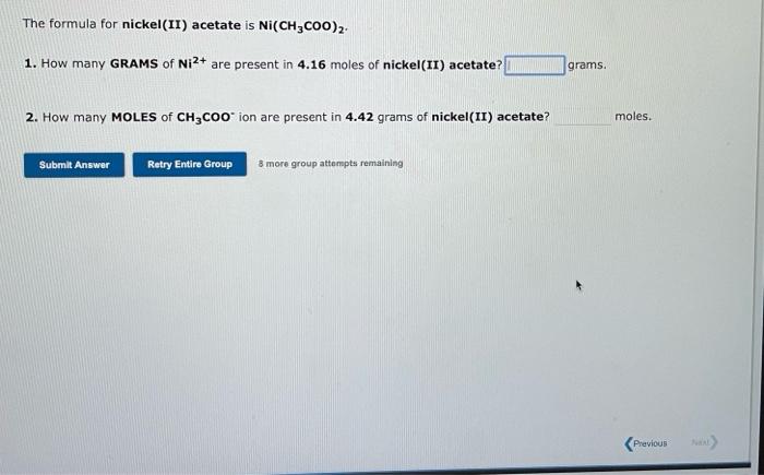 Solved The formula for iron(II) fluoride is FeF2. 1. How | Chegg.com