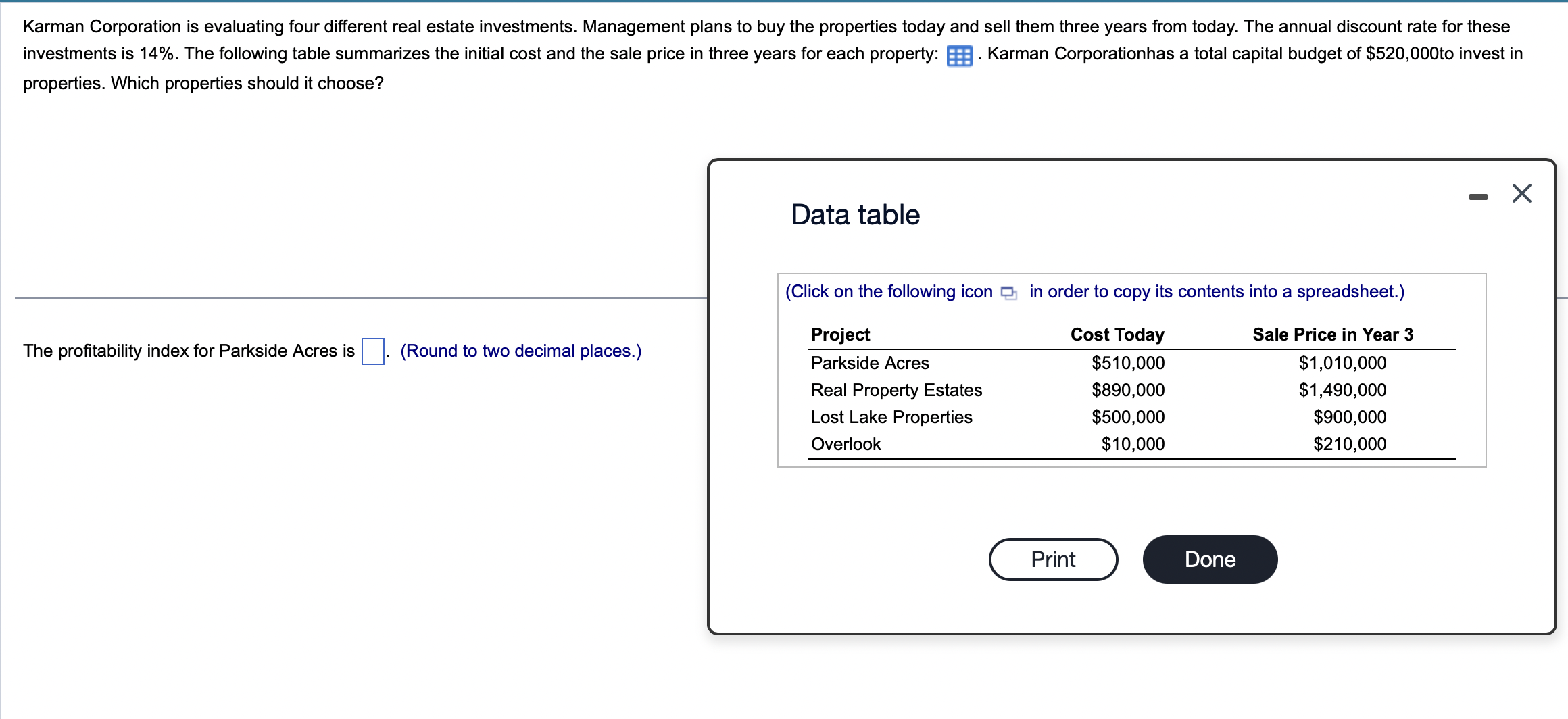 Solved *please calculate profitability index for all | Chegg.com