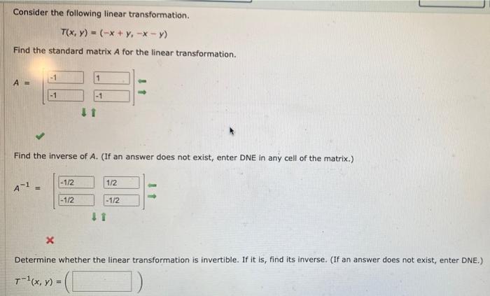 Solved Consider the following linear transformation. T(X,Y)= | Chegg.com