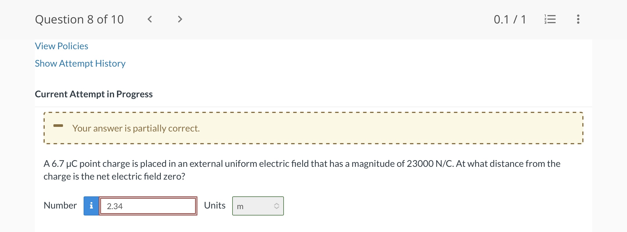 Solved Question 8 ﻿of 10View PoliciesShow Attempt | Chegg.com