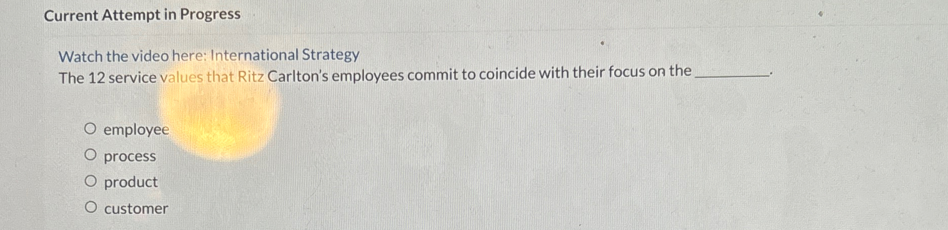 Solved Current Attempt in ProgressWatch the video here: | Chegg.com