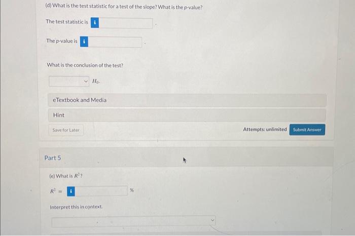 Solved A scatterplot with regression line is shown below for | Chegg.com